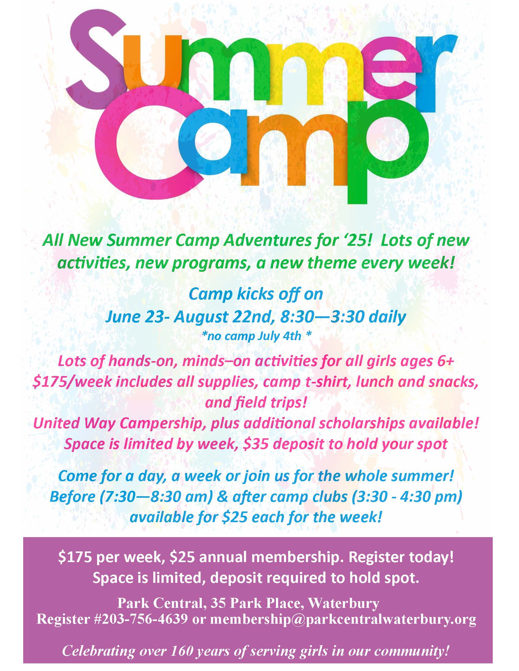 Park Central | Days Off, Vacation & Summer Camp Adventures | Waterbury, CT