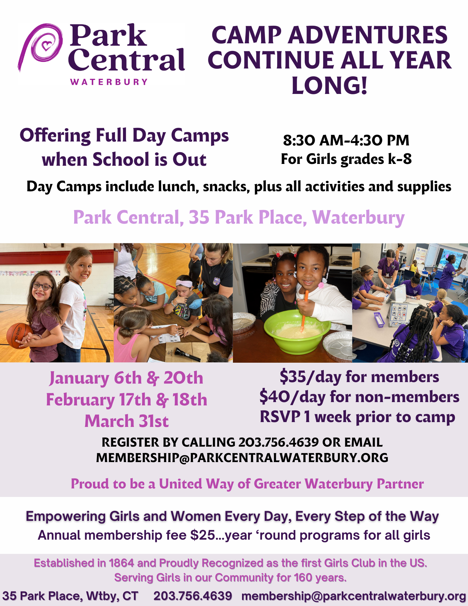 Park Central | Days Off, Vacation & Summer Camp Adventures | Waterbury, CT